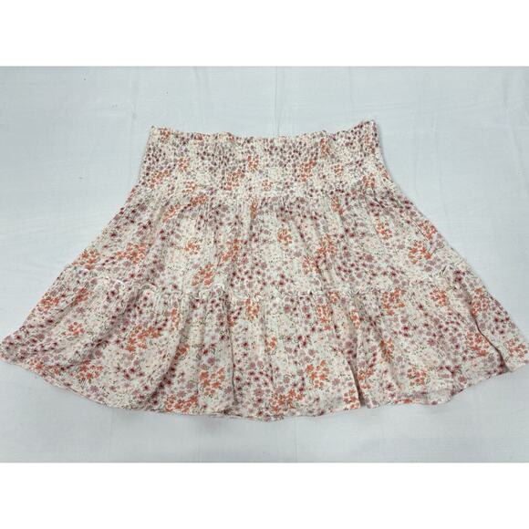 Pink Rose | Skirts | Hippie Rose Floral Tiered Pull On Mini Skirt Boho ...